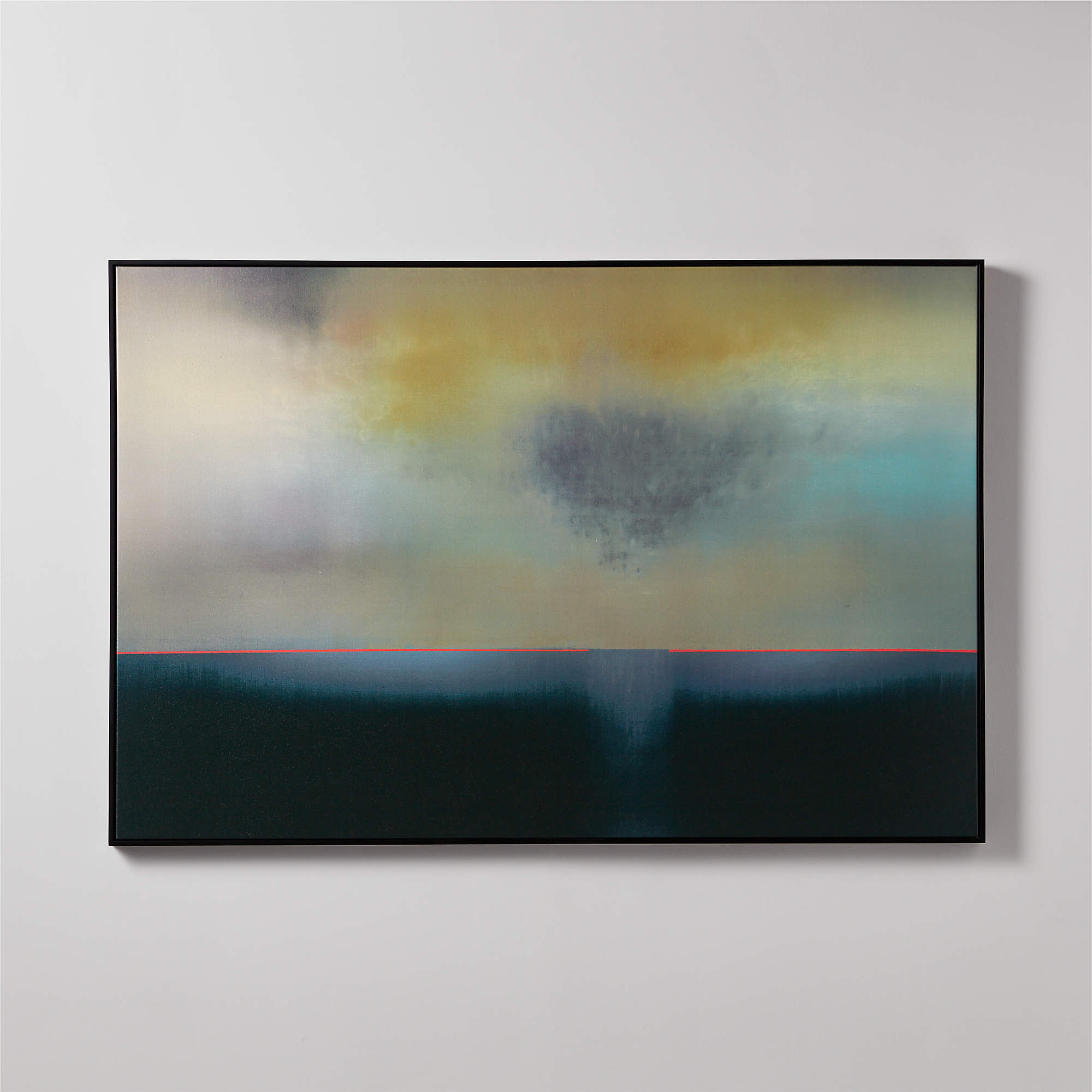 'Unmapped Viewing' Modern Abstract Oil Painting Reproduction in Frame ...