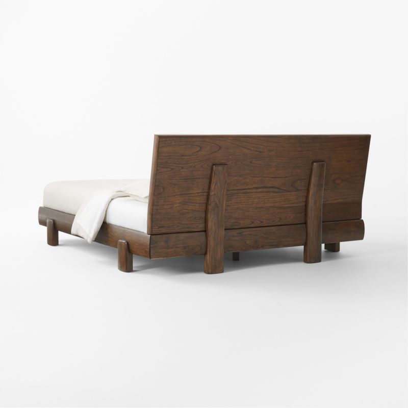 Upton Dark Wood King Bed + Reviews | CB2