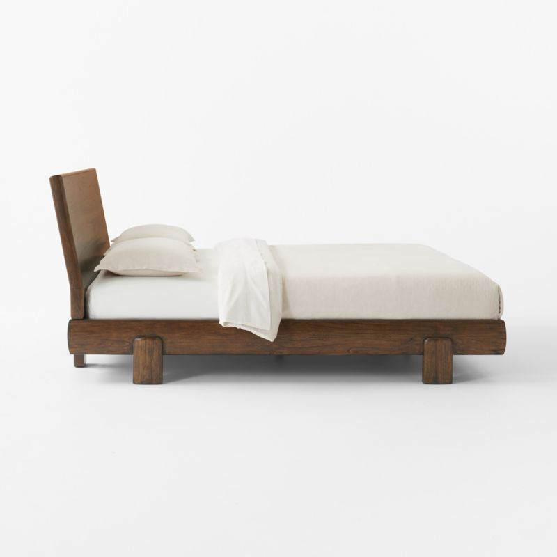 Upton Dark Wood King Bed + Reviews | CB2