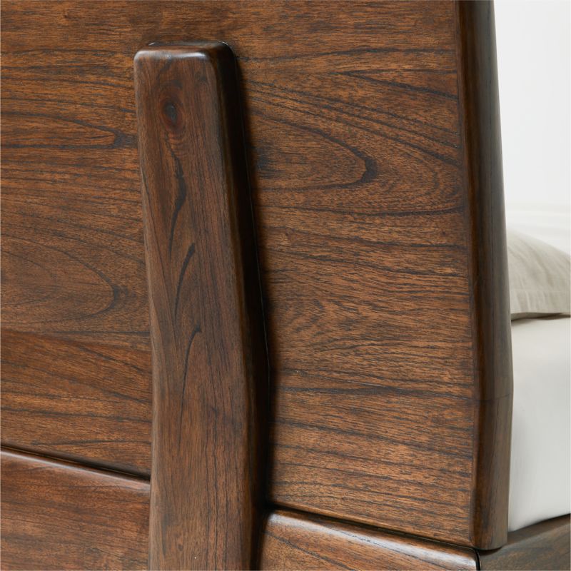 Upton Dark Wood King Bed + Reviews | CB2