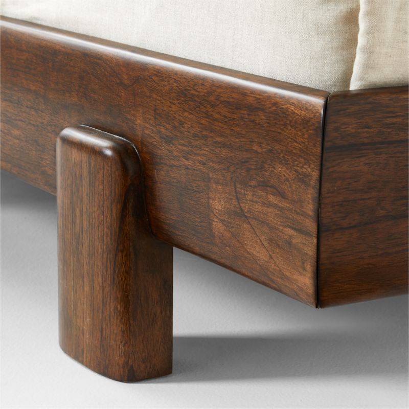 Upton Dark Wood King Bed + Reviews | CB2