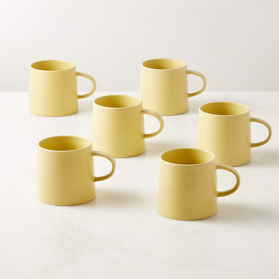 Valley Grey Coffee Mugs Set of 6 | CB2 Canada