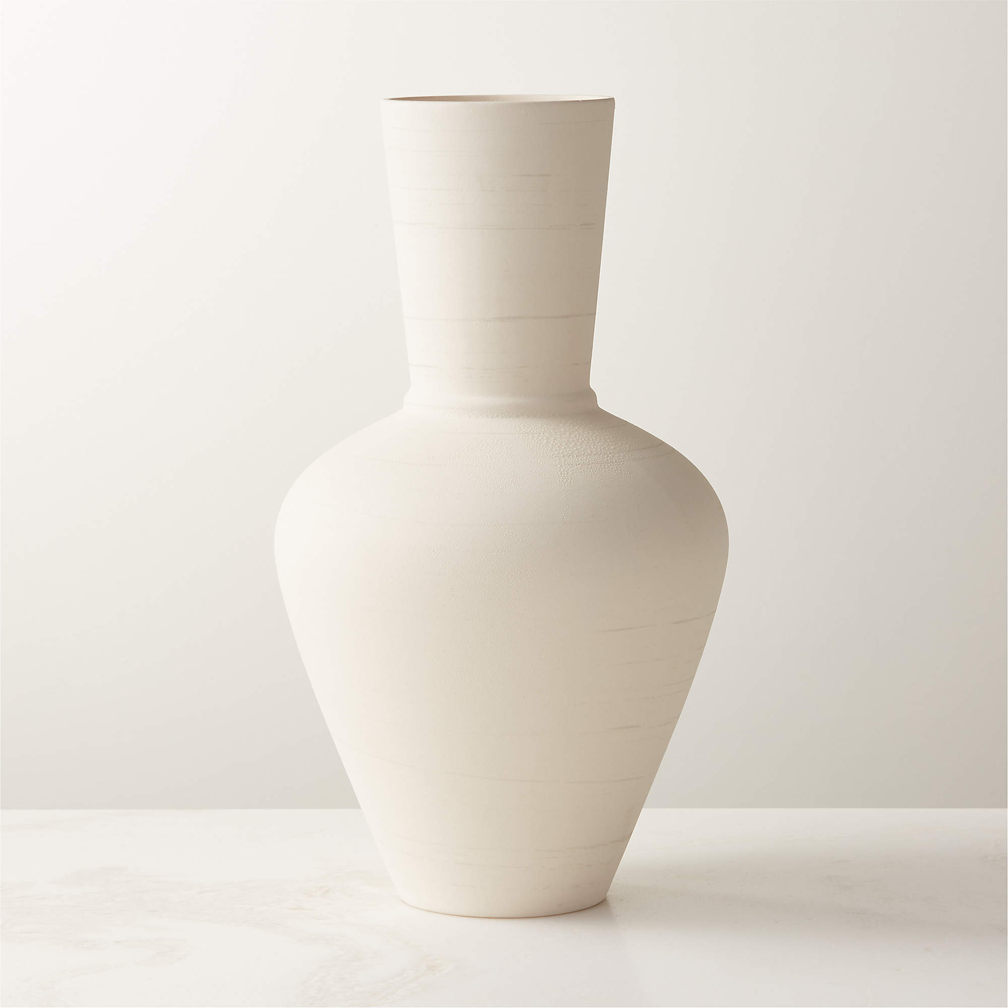 Valo Modern Matte White Ceramic Vase + Reviews | CB2