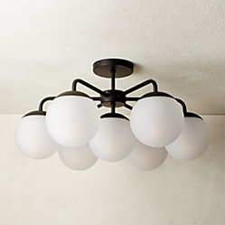 Bell Black Flush Mount Light + Reviews | CB2 Canada