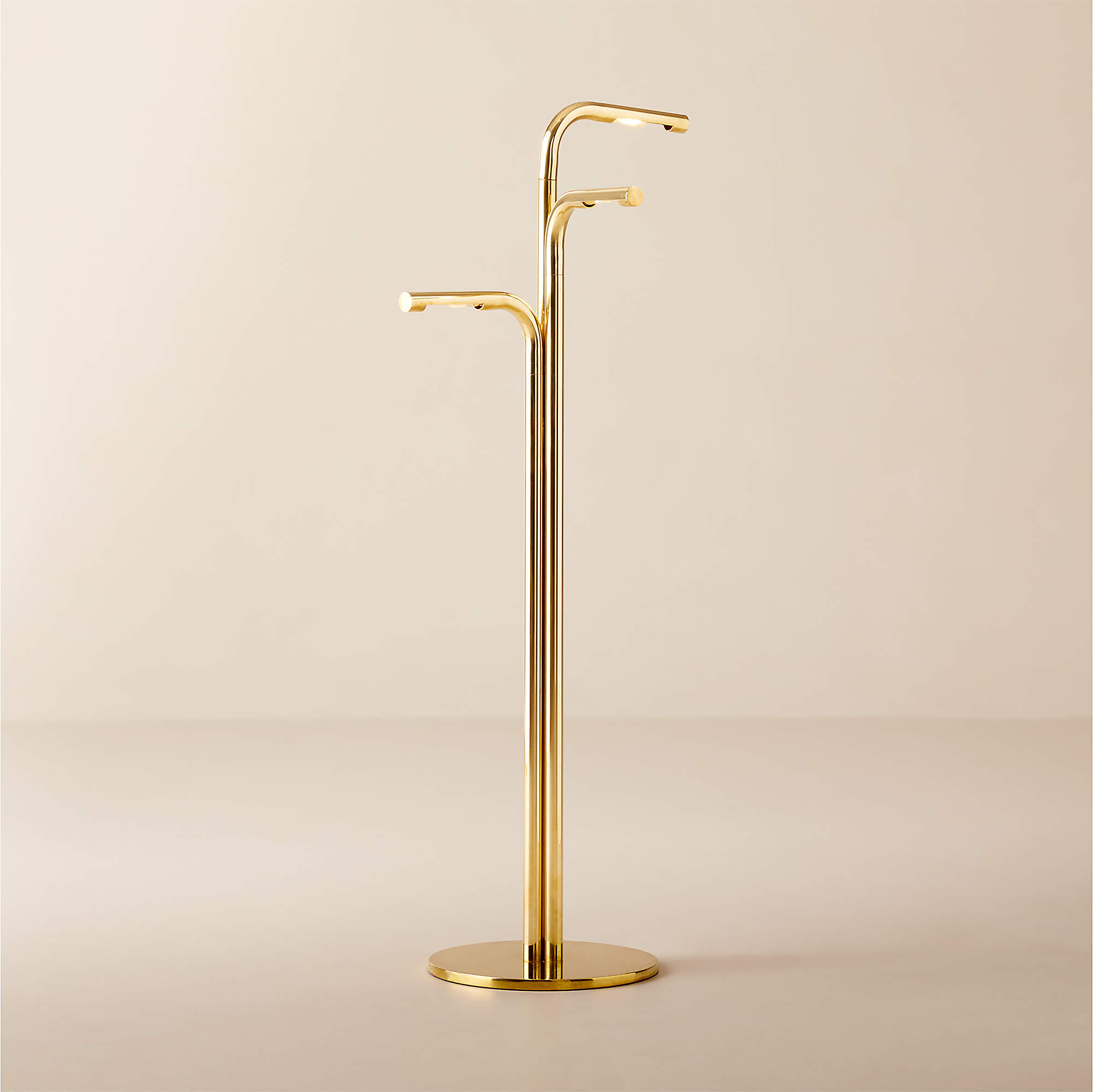 Viewpoint Articulating Brass Task Floor Lamp | CB2