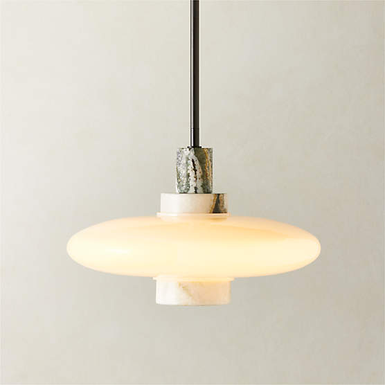 Mercury Green Marble Modern Pendant Light | CB2