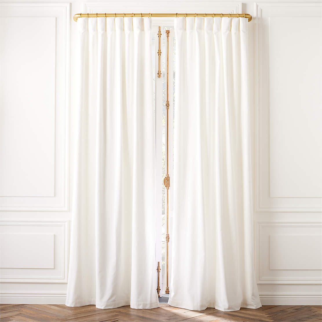 Linen Sheer White Curtain Panel | CB2 Canada