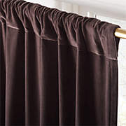 Chocolate Brown Velvet Window Curtain Panel 48''x96'' + Reviews | CB2