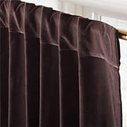 Chocolate Brown Velvet Window Curtain Panel 48''x96'' + Reviews | CB2