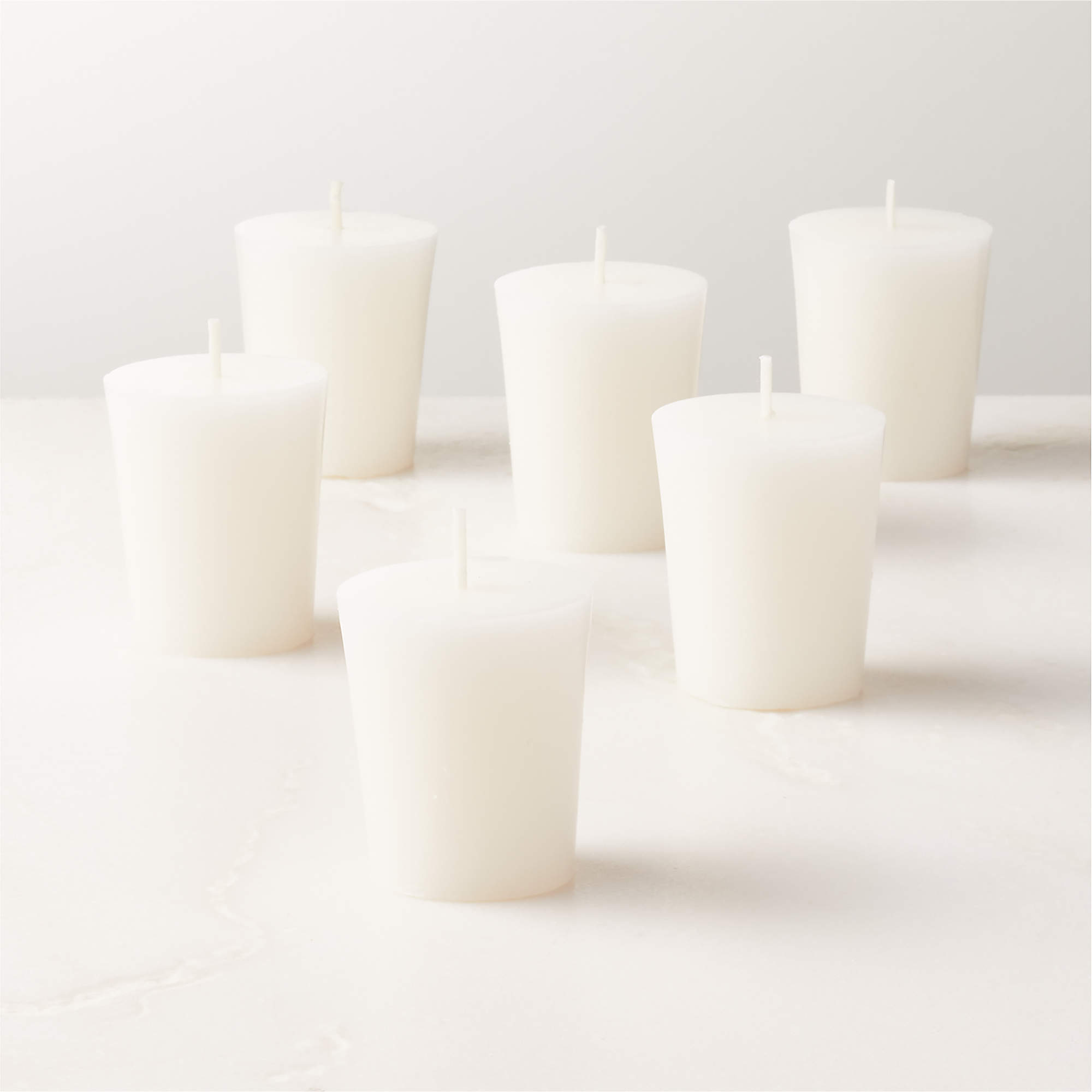 Modern White Votive Candles Set of 6 + Reviews | CB2