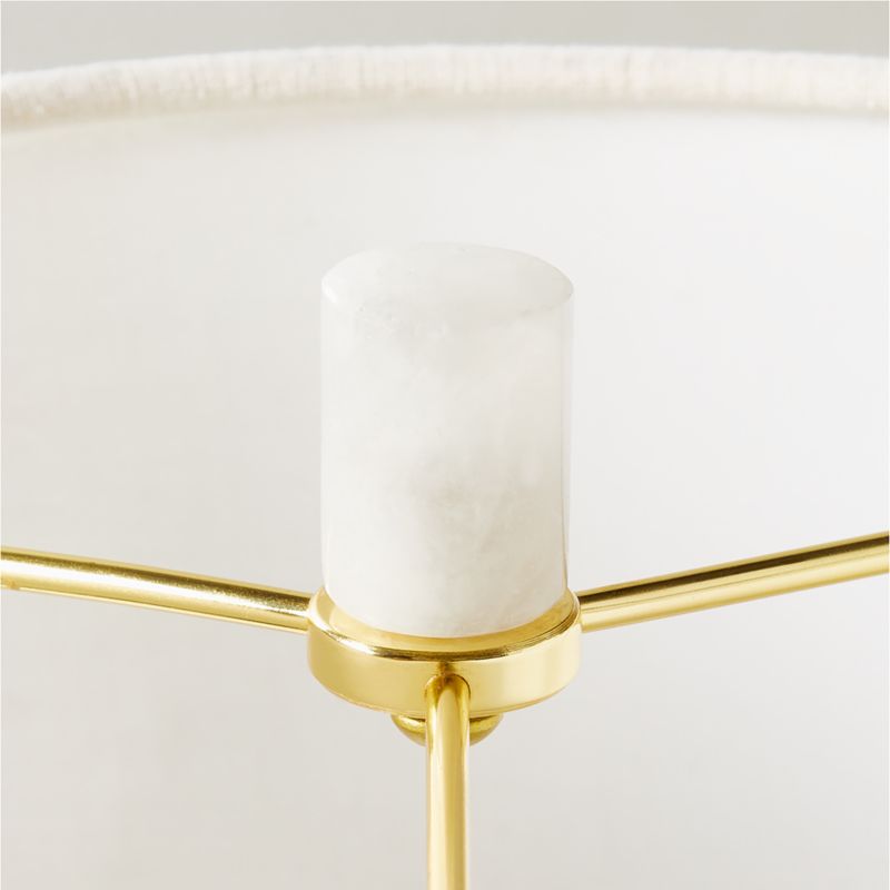 Walden White Alabaster Table Lamp Short + Reviews | CB2