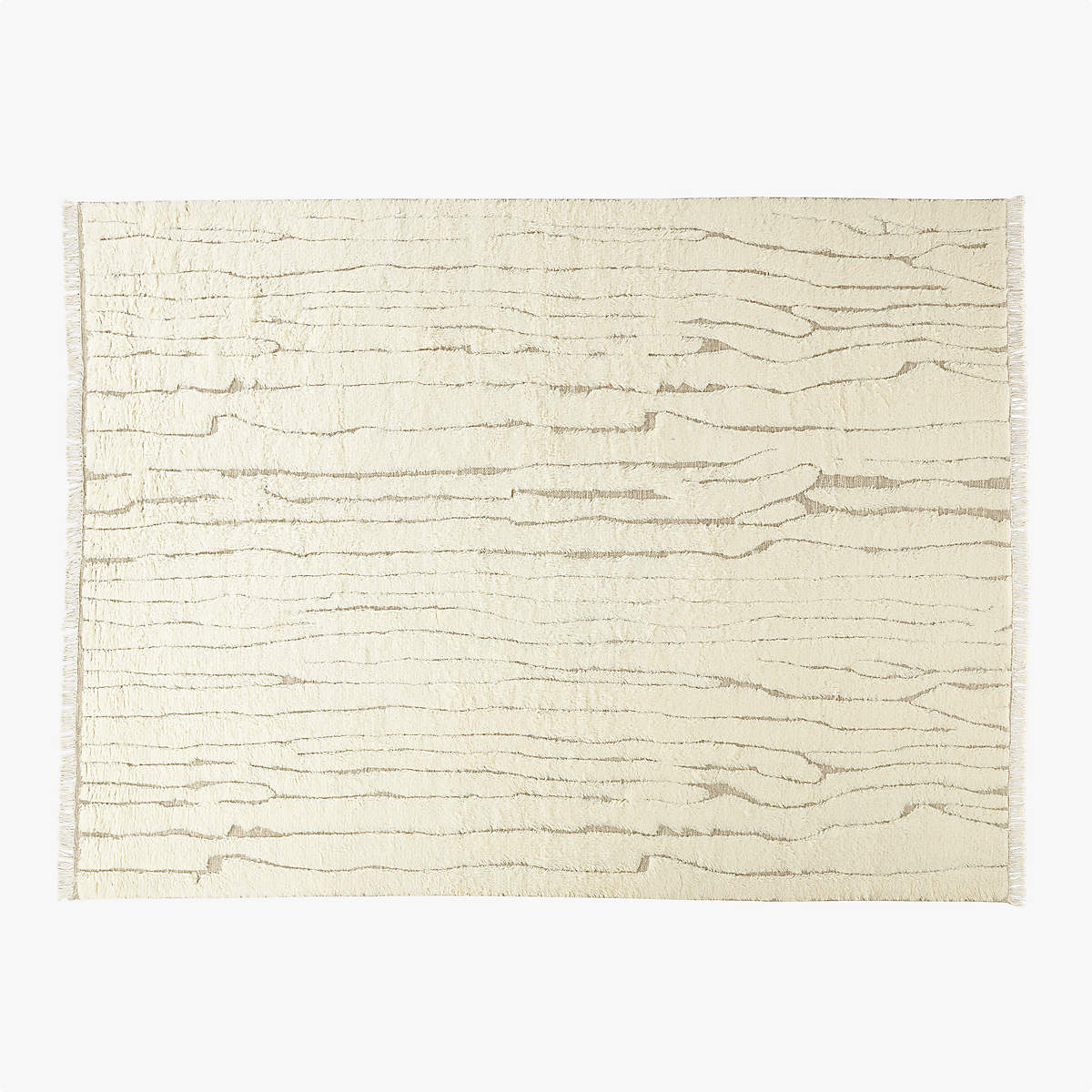 Waylon Hand-Knotted New Zealand Wool Ivory and Grey Area Rug 9'x12 ...