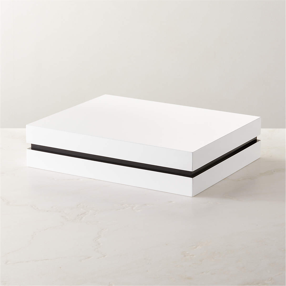 Weiss White Laquered Storage Box Large + Reviews | CB2 Weiss White Laquered Storage Box Large + Reviews | CB2