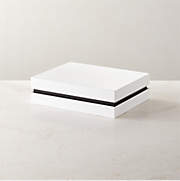 Weiss White Laquered Storage Box Small + Reviews | CB2