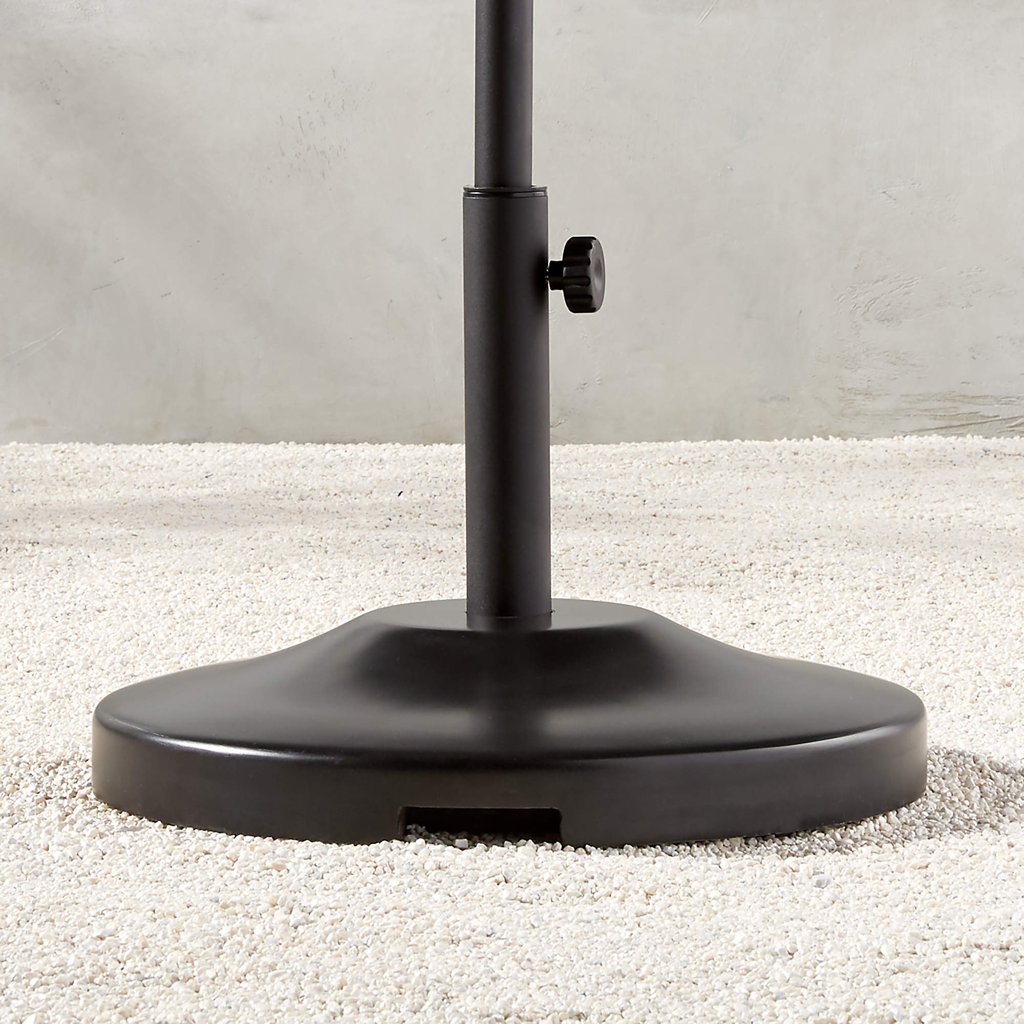 Black Outdoor Patio Umbrella Base with Wheels + Reviews | CB2