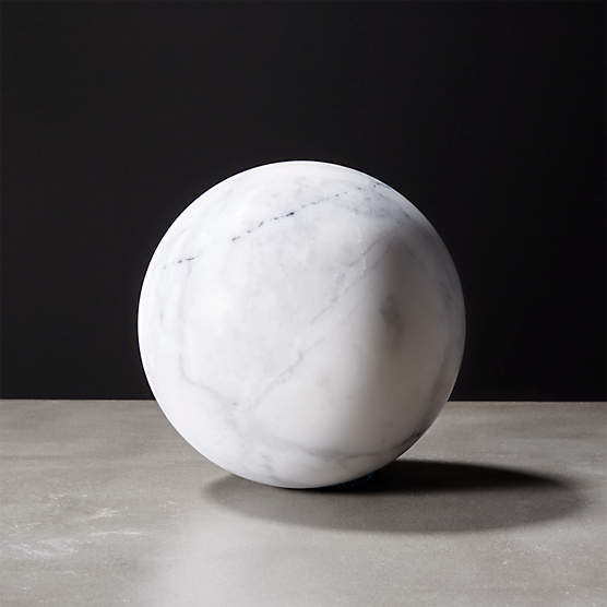 Ionic Modern Beige Marble Sculpture + Reviews | CB2 Canada