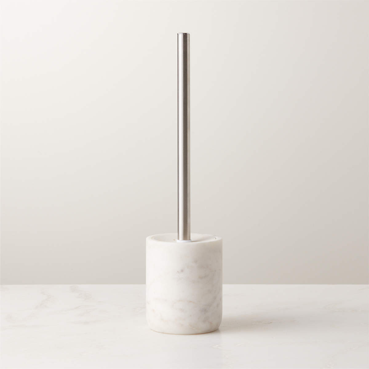 White Marble Toilet Brush + Reviews | CB2 Canada