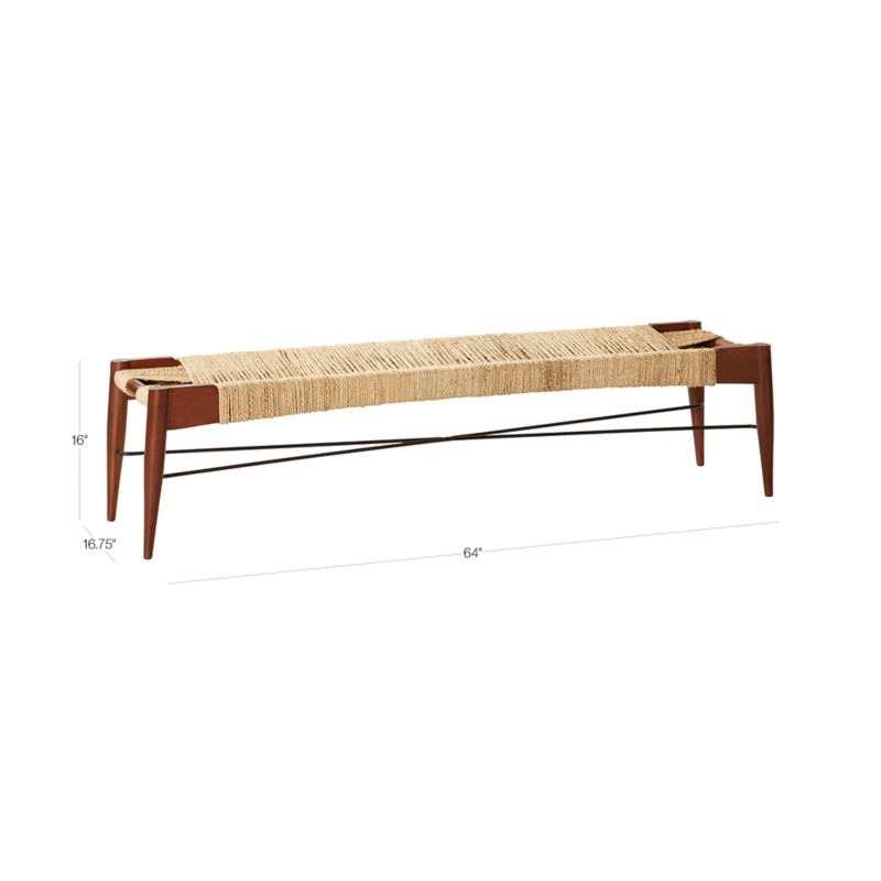 Wrap Large Natural Bench | CB2