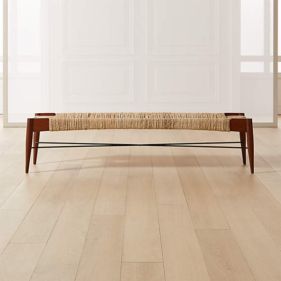 Wrap Large Woven Bench + Reviews | CB2