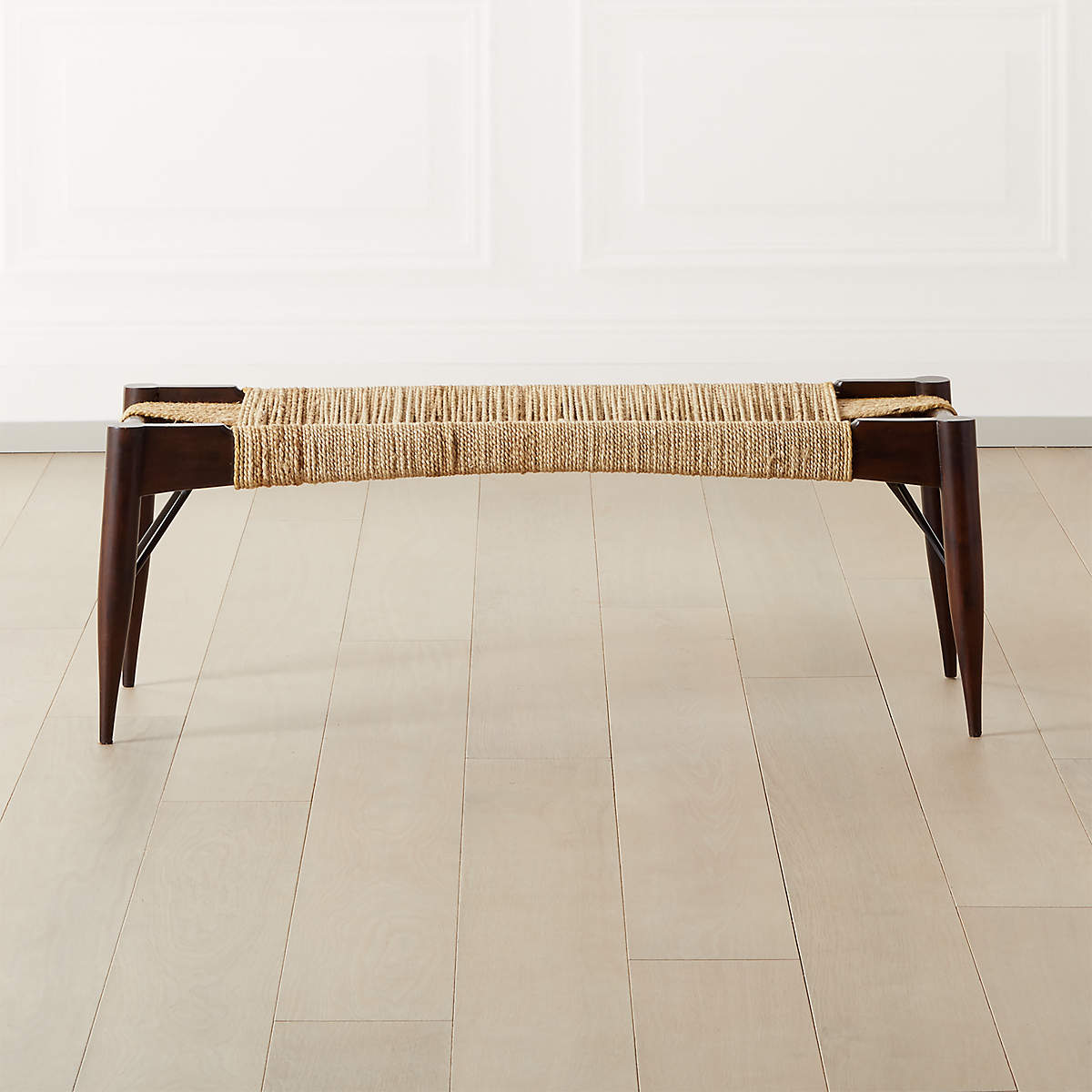 Wrap Large Woven Bench + Reviews | CB2