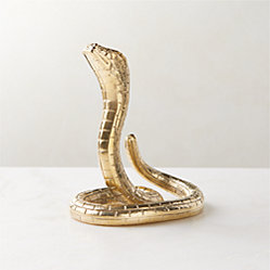 Modern Unlacquered Brass Snake Wall Hook + Reviews | CB2 Canada