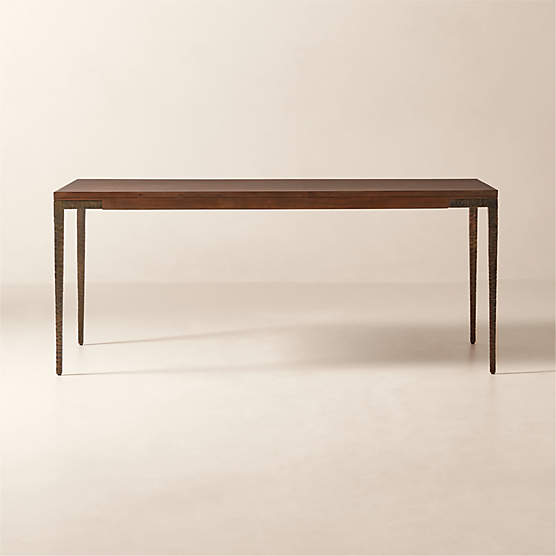 Amalie 103" Rectangular Black Resin Dining Table | CB2