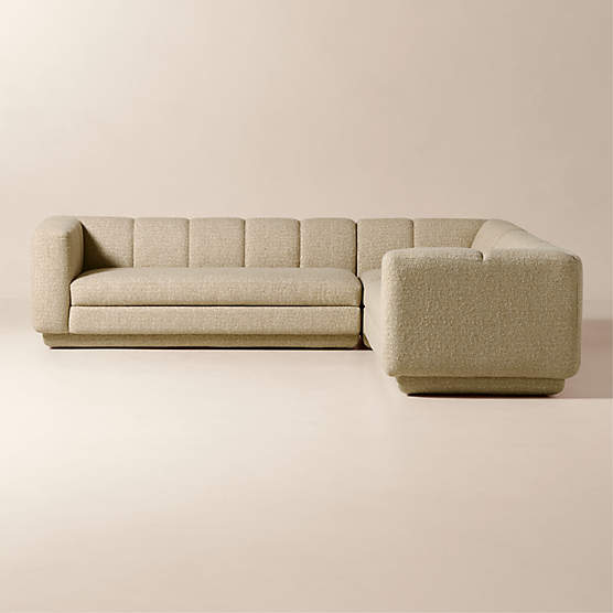 Yarrow 84" Camel Woven Fabric Sofa + Reviews | CB2
