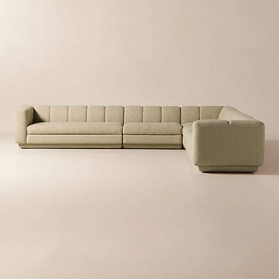 Yarrow 84" Camel Woven Fabric Sofa + Reviews | CB2