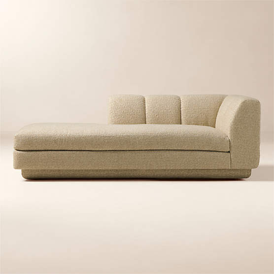 Yarrow Camel Woven Fabric Left-Arm Sofa | CB2