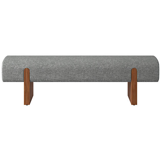 Socca Bench Hatch Charcoal 67" | CB2