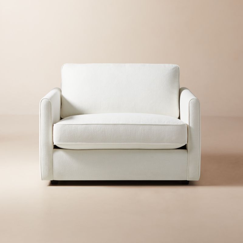 Malea White Performance Linen Sofa + Reviews | CB2 Canada