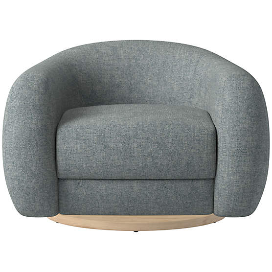 Laszlo Swivel Chair Luca Eclipse by Ross Cassidy + Reviews | CB2
