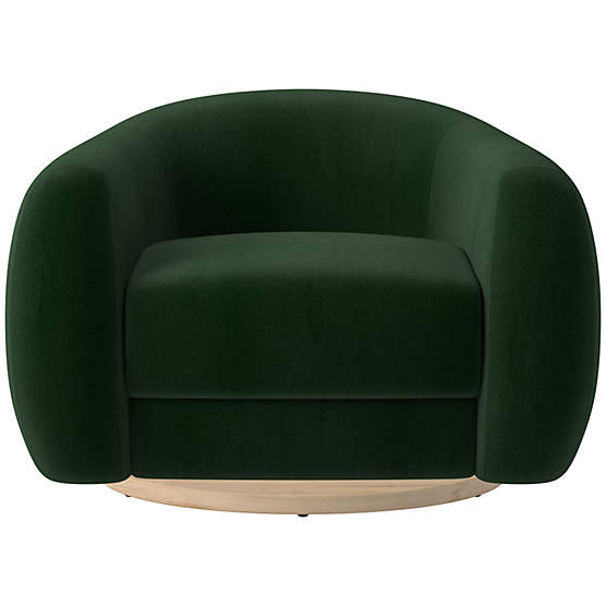 Laszlo Swivel Chair Luca Eclipse by Ross Cassidy + Reviews | CB2