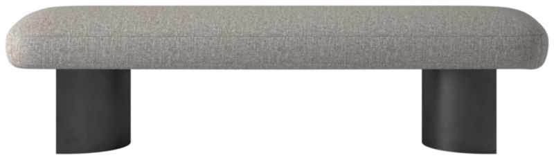 Argyle Bench Taylor Felt Grey | CB2