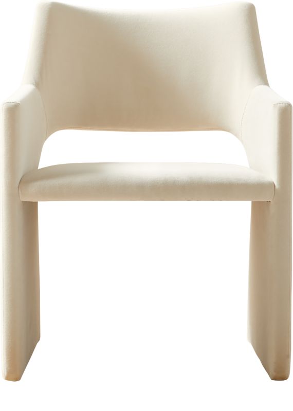 Foley Snow White Performance Velvet Dining Armchairs Set of 4 + Reviews ...