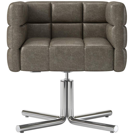 Strato Leather Corner Chair Bello Black | CB2