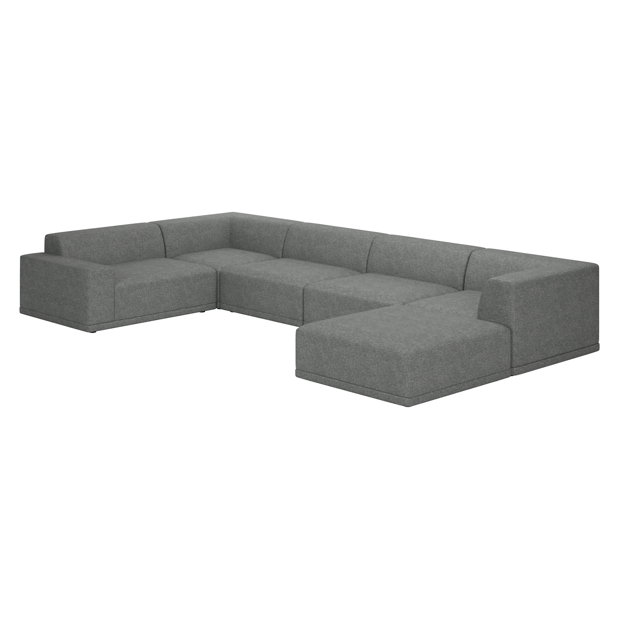 Faible 6-Piece Sectional Sofa with Left Arm Hatch Charcoal | CB2