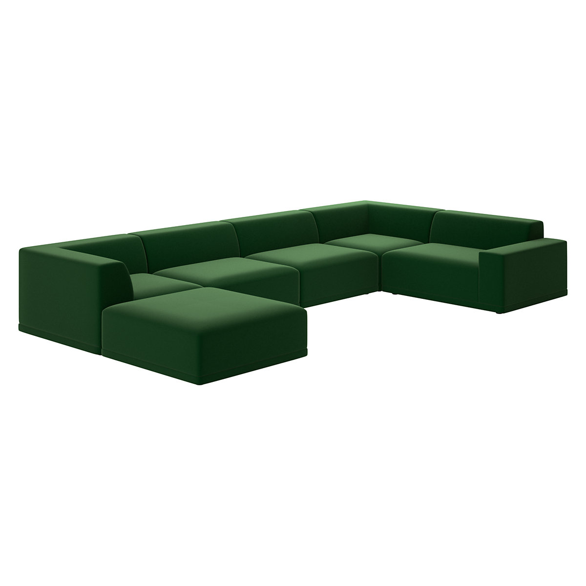 Faible 6-Piece Sectional Sofa with Right Arm Como Emerald | CB2