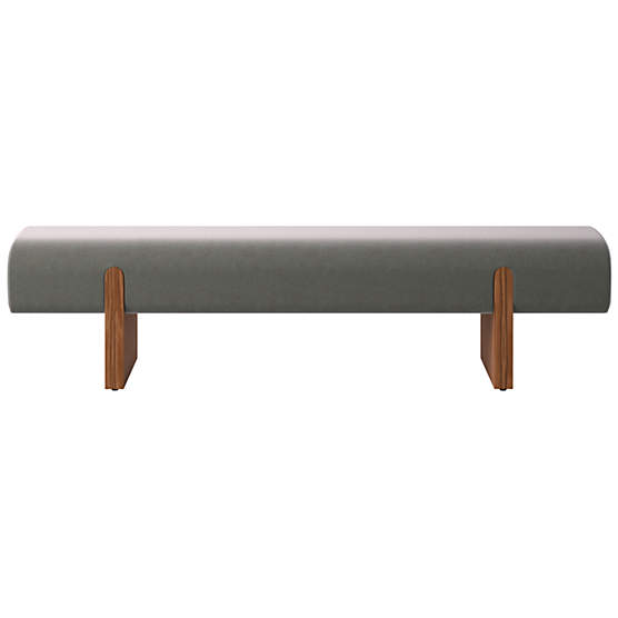 Socca Bench Hatch Charcoal 67" | CB2