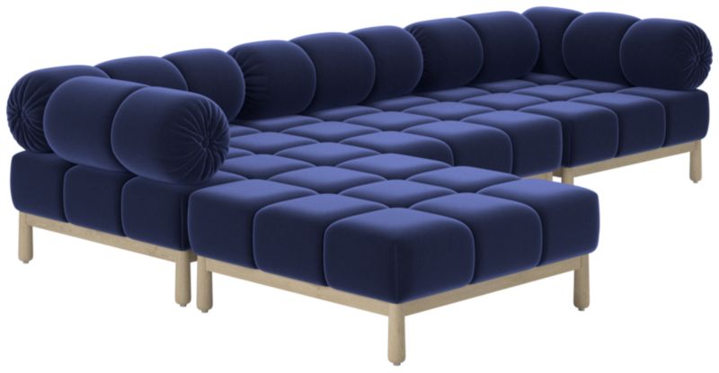 Sevigne 4-Piece Modular L-Shaped Sectional Sofa Luca Eclipse | CB2