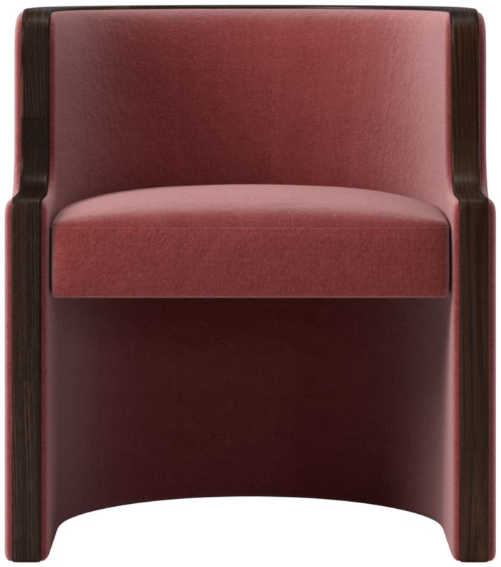 Chester Rose Velvet Barrel Dining Chair + Reviews | CB2