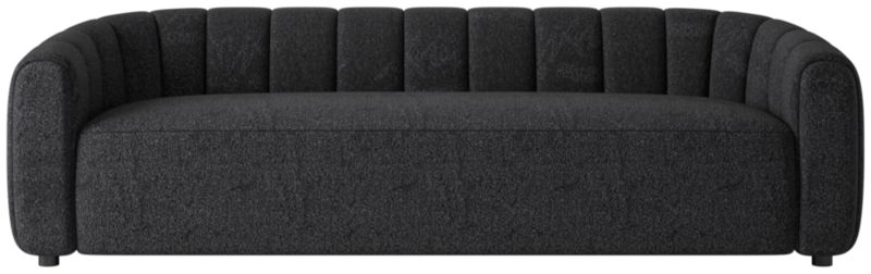 Fitz 98" Channeled Sofa Bloce Noir | CB2 Canada
