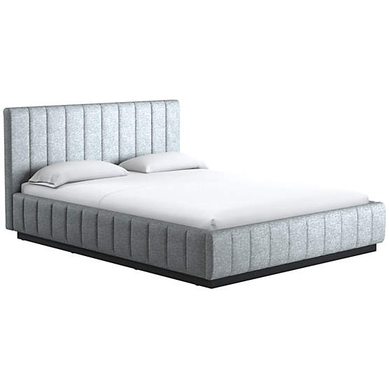 Forte Taylor Charcoal Queen Black Bed | CB2