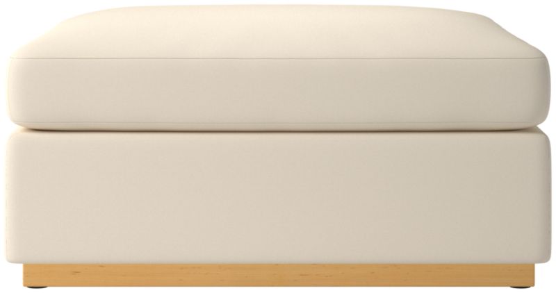 Stormo Ivory Boucle Ottoman | CB2