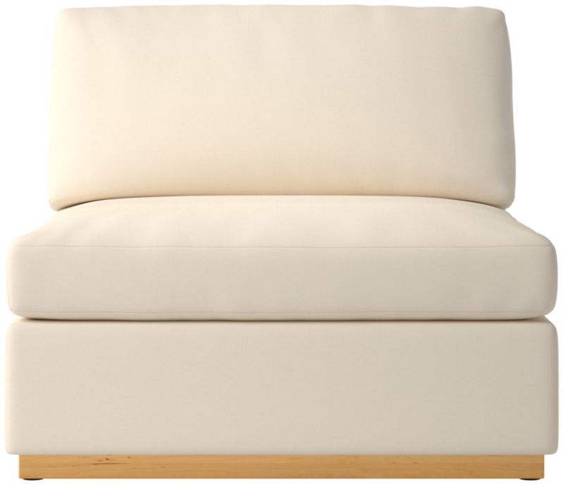 Stormo Ivory Boucle Armless Chair | CB2