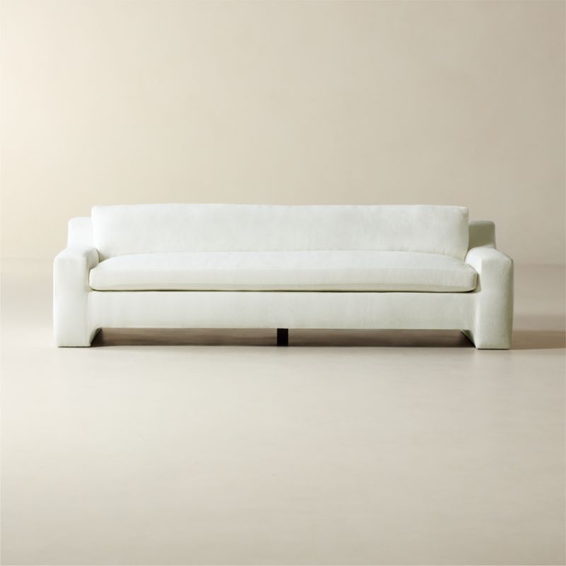Durant 100 White Performance Fabric Sofa CB2