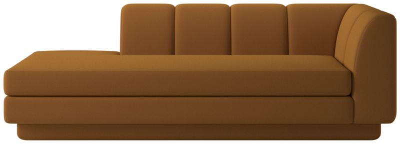 Yarrow Left-Arm Chaise Porto Praline | CB2
