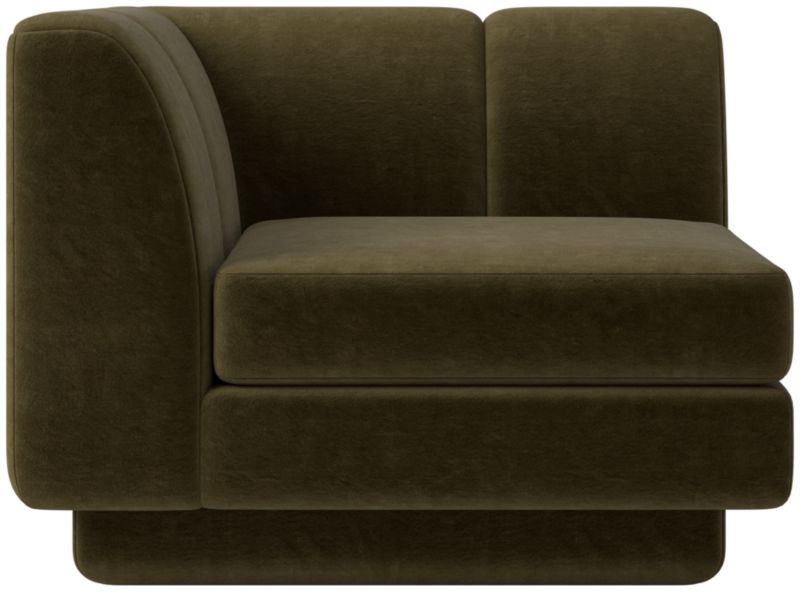 Yarrow Corner Chair Como Olive | CB2
