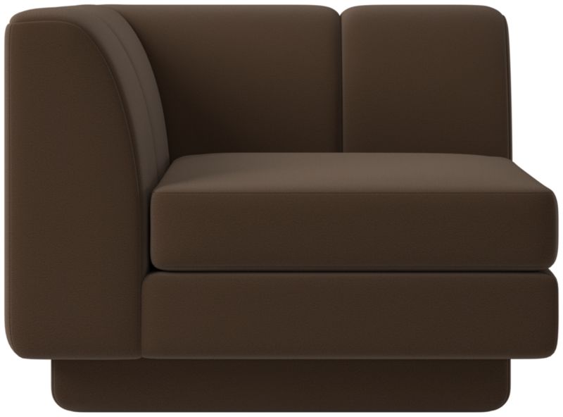 Yarrow Corner Chair Como Brown | CB2