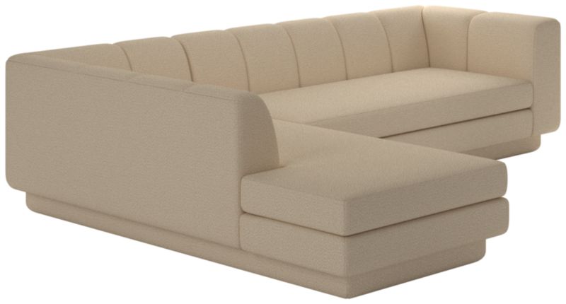Yarrow 2-Piece L-Shaped Camel Woven Fabric Sectional Sofa with Left-Arm + Reviews | CB2 Canada